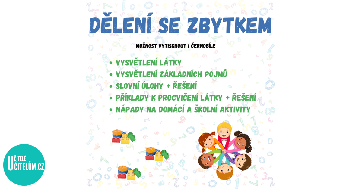 Dělení se zbytkem - příklady + řešení, slovní úlohy, výklad látky - Matematika | UčiteléUčitelům.cz